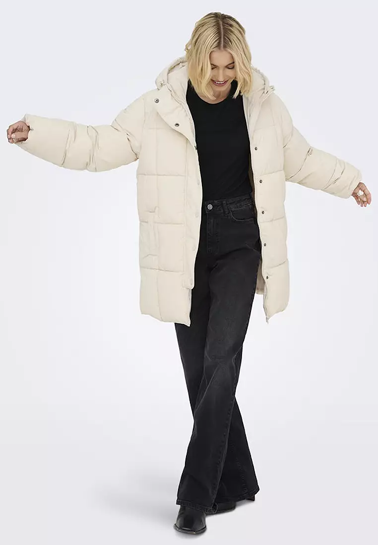 Buy JACQUELINE DE YONG Long Hooded Puffer Jacket Online | ZALORA Malaysia
