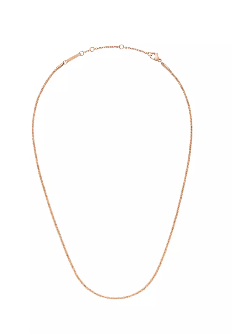 Buy Daniel Wellington Elan Twisted Chain Necklace - Rose Gold ...