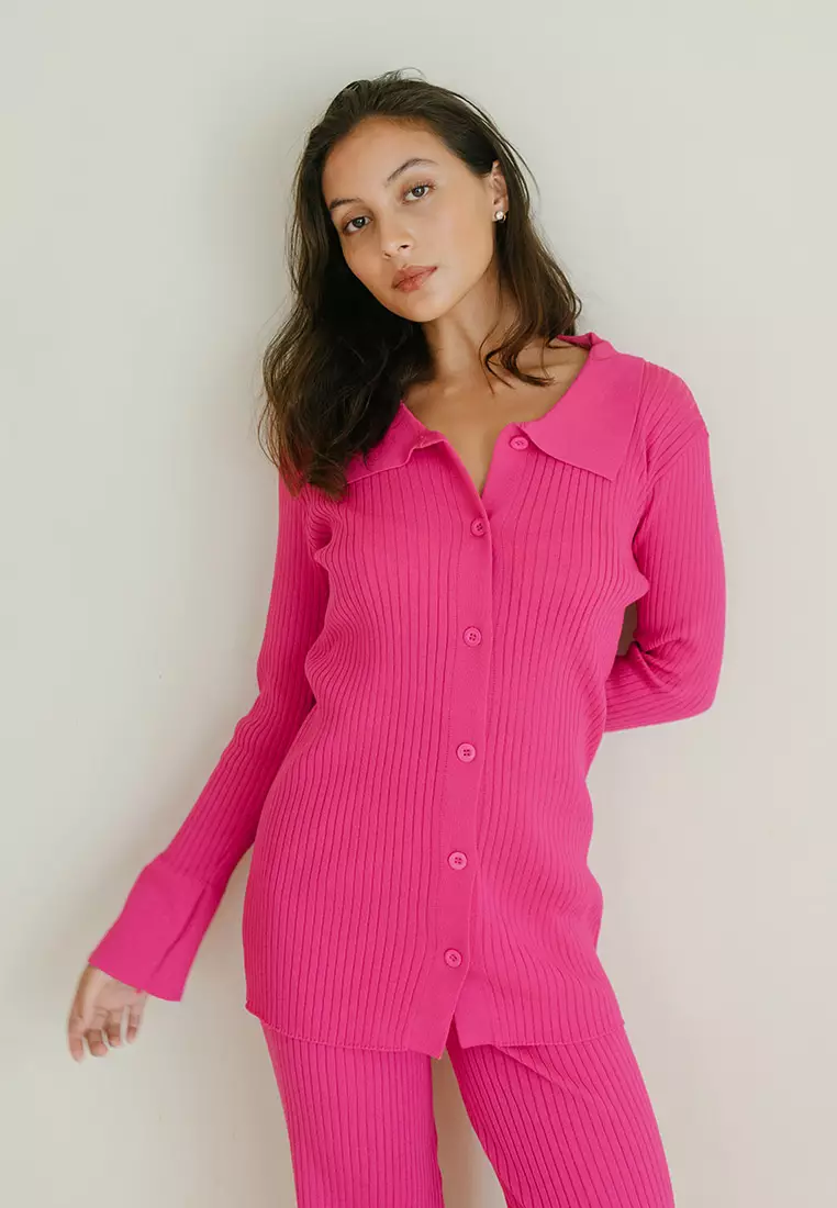 Jual BAYSIC BAYSIC Arla Knit Set Pink Original 2023 | ZALORA Indonesia