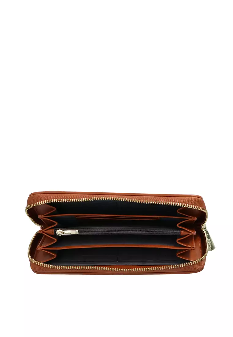Buy Carlo Rino The Interlace Zip Around Wallet - Beige 2026 Online ...