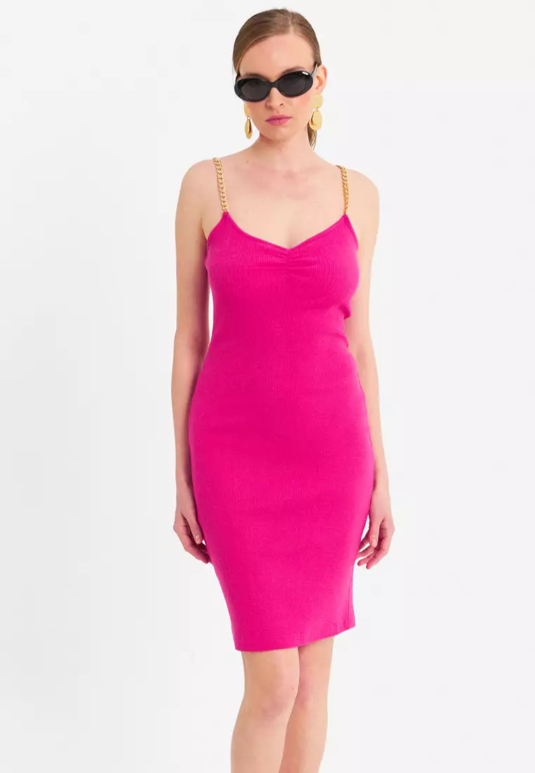 Buy Cool & Sexy V-Neck Chain Strap Mini Dress Online | ZALORA Malaysia