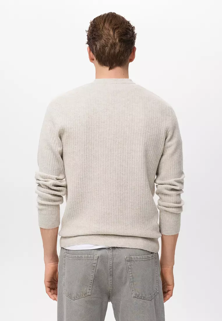 Jual MANGO Man Knitted Ribbed Sweater Original 2025 | ZALORA Indonesia