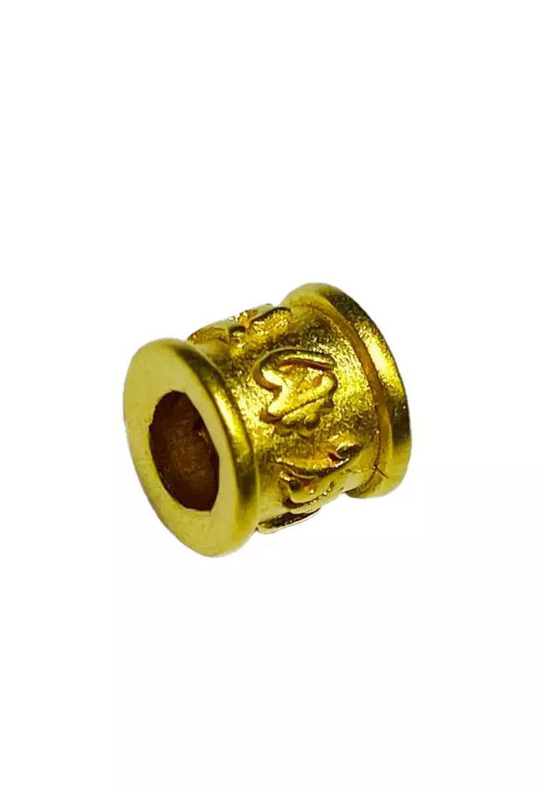 Buy LITZ LITZ 999 (24K) Gold Six Mantra Word With Leather Bracelet ...