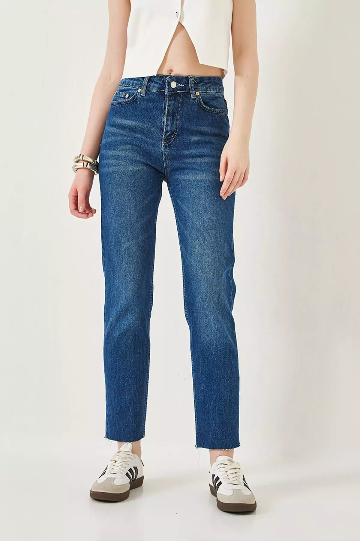 Buy Bianco Lucci Women's Laser Cut Mom Pants 5123 60261292 2025 Online ...