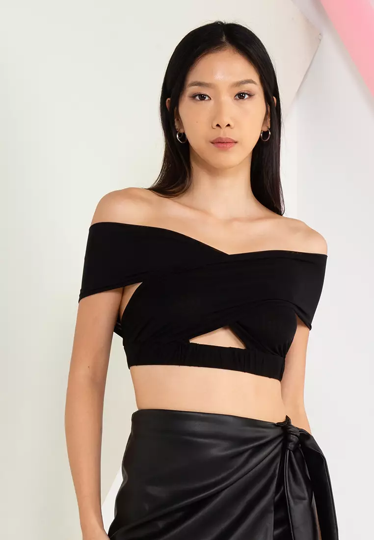 LUSUROMOD Cut-Out Crop Top 2025 | Buy LUSUROMOD Online | ZALORA Hong Kong