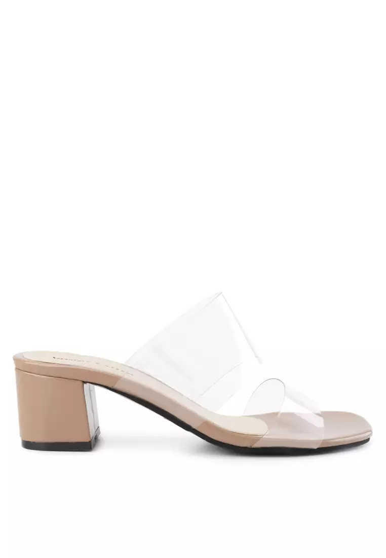 Jual V O N N Y & E L L E N MIRROR STRIP BLOCK HEELS Original 2024 ...