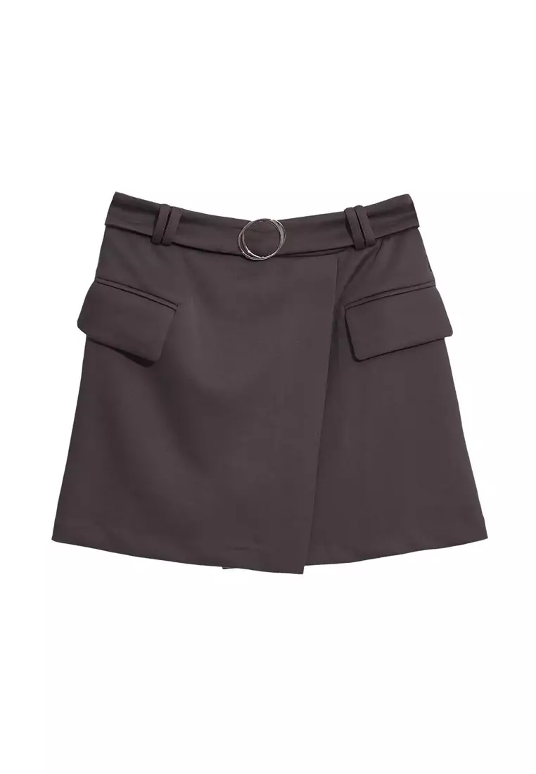 Buy iROO Dark Grey Basic Skorts 2026 Online | ZALORA