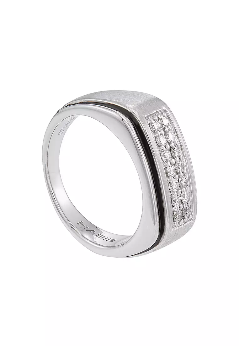 Buy HABIB HABIB Diamond Men's Ring in 925 Silver Palladium 273960725 ...