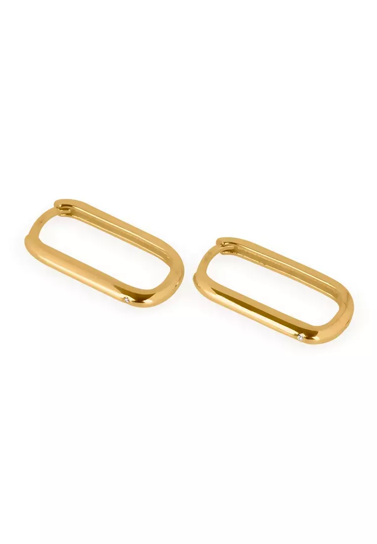 Buy Foundry Solo Large U Hoops 14k Gold 2025 Online | ZALORA Philippines