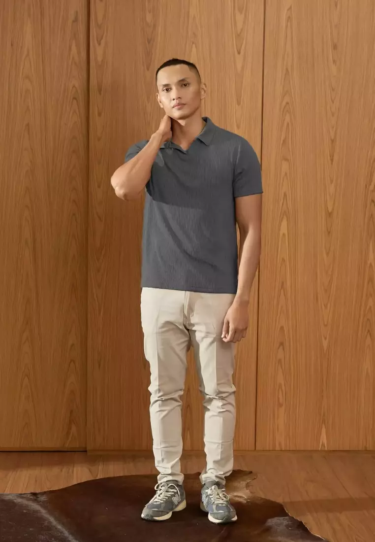 Jual Kale Clothing Kale VICO Dark Grey / Polo Shirt Pria / Atasan Kaos ...