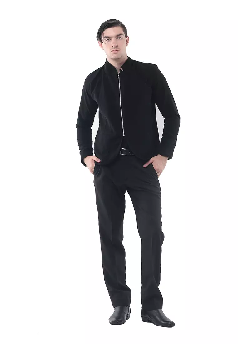 Jual Crows Denim Crows Denim - Blazer Pria Style Desain Zipper Original ...