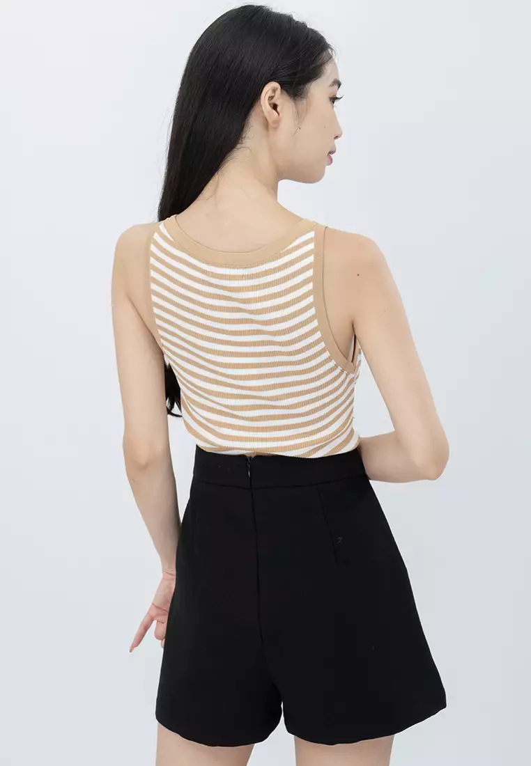 Buy Plain B. Knitted Stripe Top 2026 Online | ZALORA