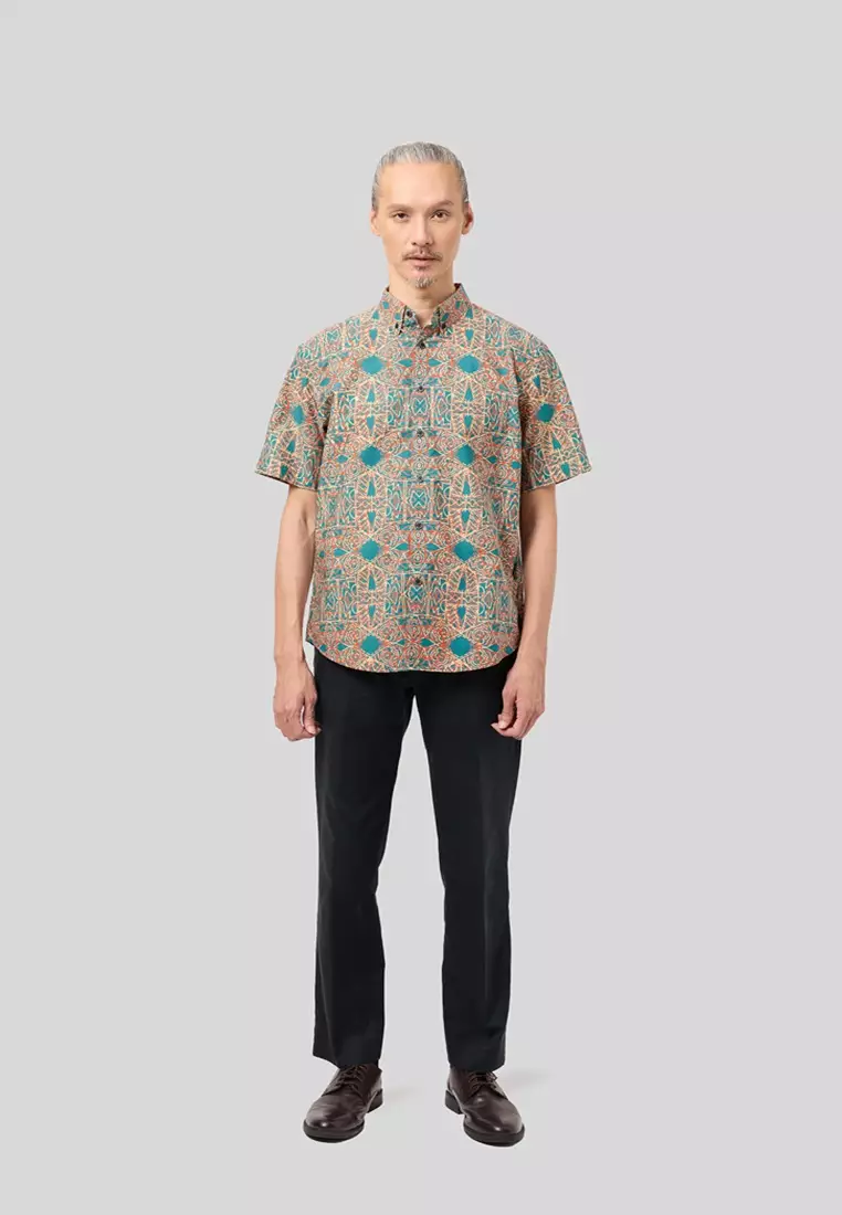 Buy KAPTEN BATIK Maharaja Modern Fit Voice of Rock in Teal Online ...