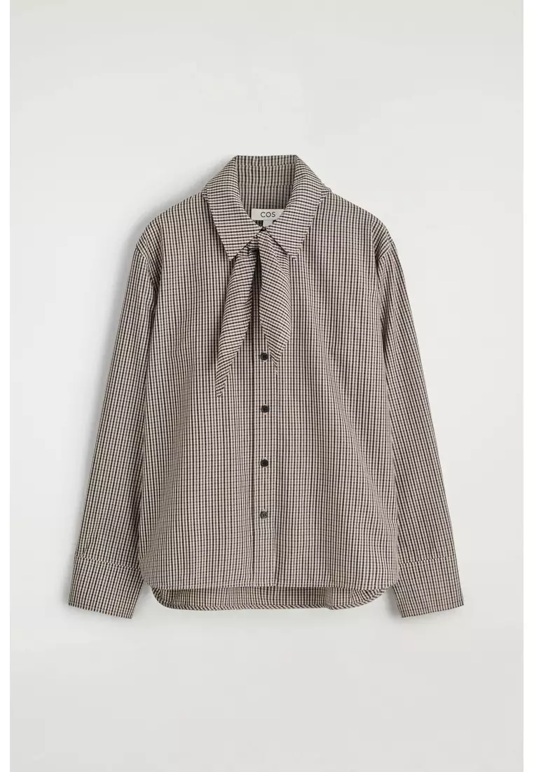 Buy COS CHECKED SCARF-DETAIL SHIRT 2025 Online | ZALORA Philippines