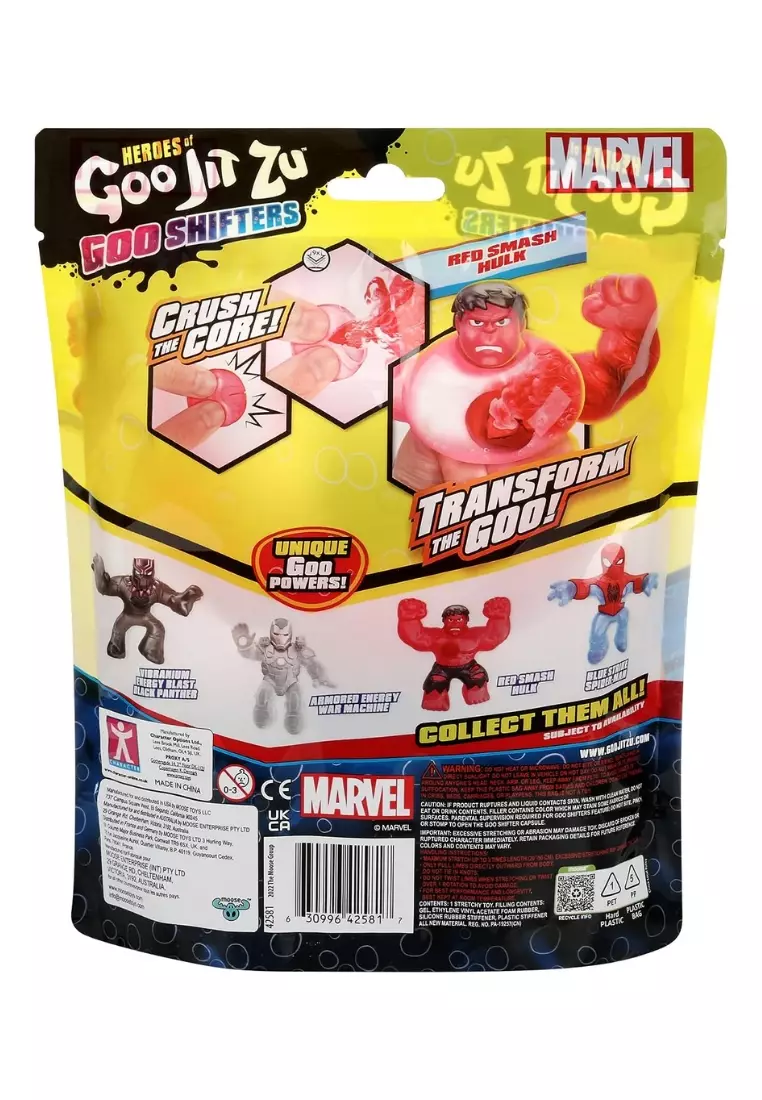 Buy Hero’s of Goo Jit Zu Heroes of Goo Jit Zu Goo Shifters Marvel Stretchy Hero Red Smash Hulk ...