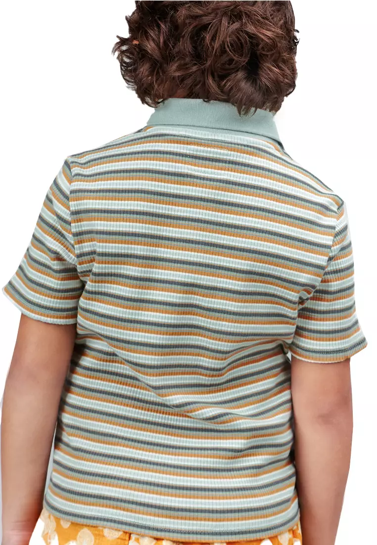 Buy Gingersnaps Boys Retro Rib Jersey Polo Shirt 2025 Online | ZALORA Philippines