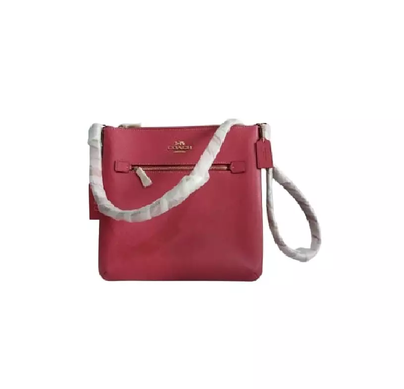 Jual Coach C1556 Rowan File Bag Crossgrain Leather Strawberry Haze ...