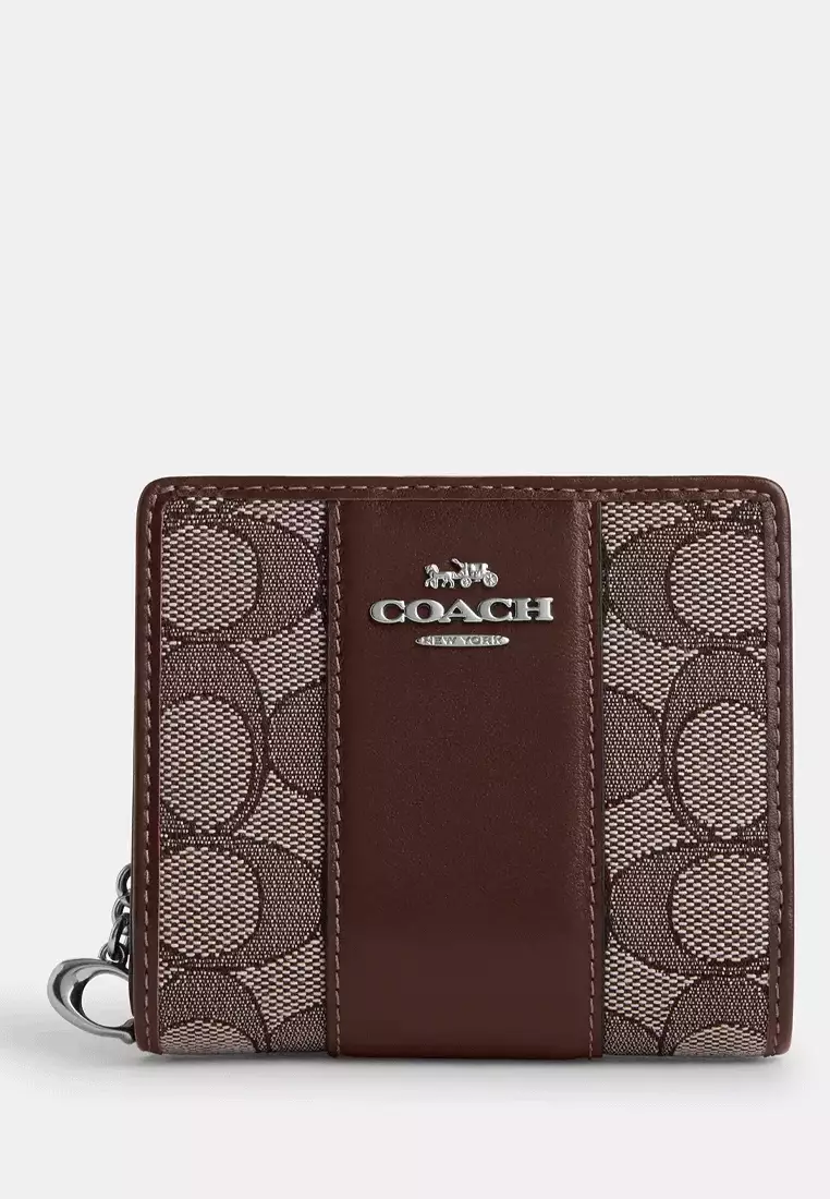 Buy COACH Snap Wallet In Signature Jacquard Online | ZALORA Malaysia