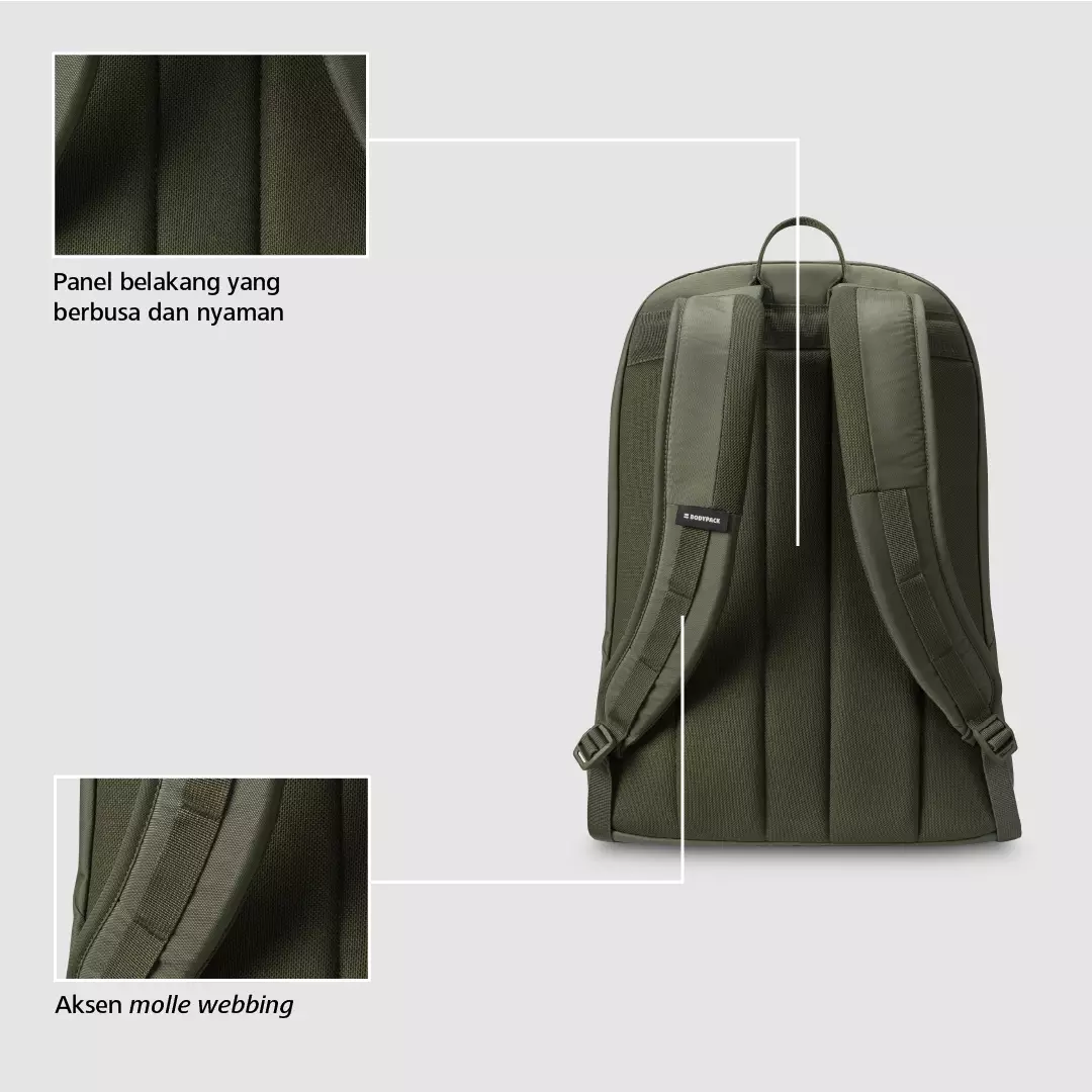 Jual Bodypack Bodypack Robine Laptop Backpack - Olive Original 2025 ...