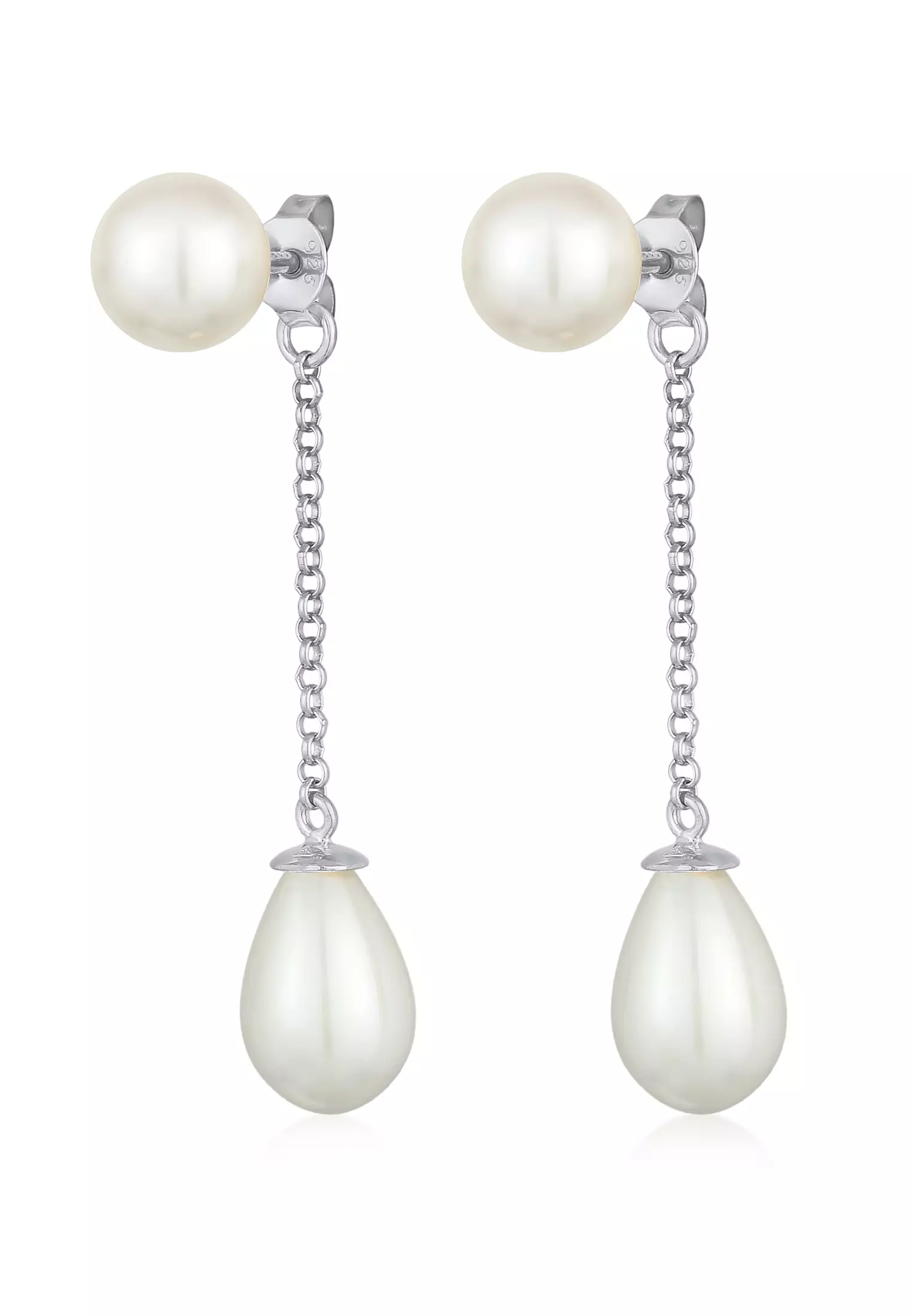 Buy ELLI GERMANY Swarovski® Pearl Ear Jacket Earrings – 925 Silver 2026 ...