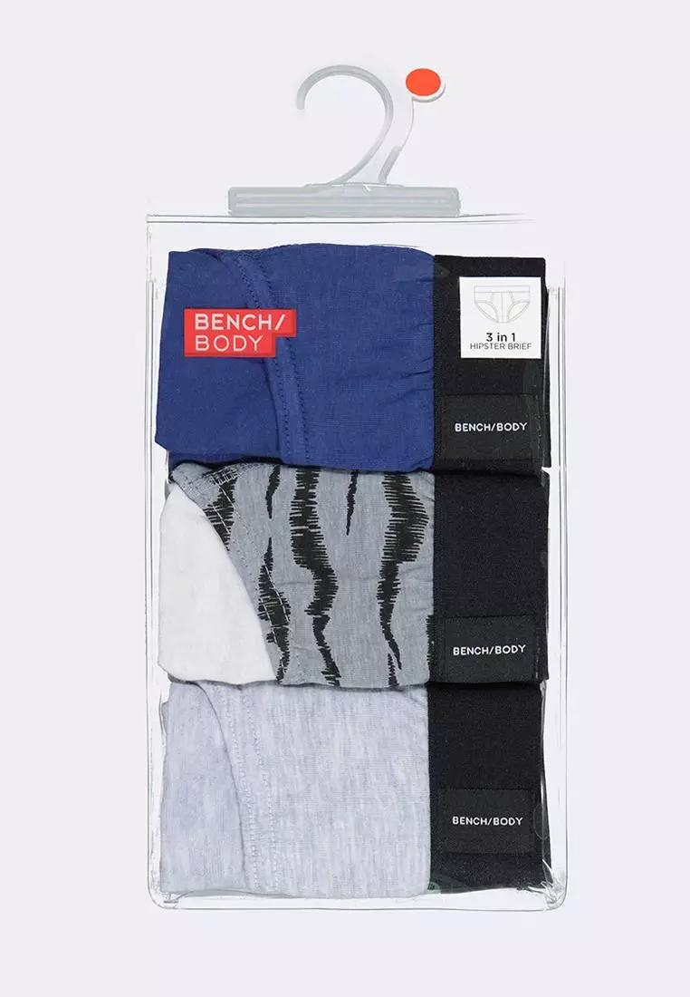 Buy BENCH Men's 3-in-1 Pack Hipster Brief 2025 Online | ZALORA Philippines