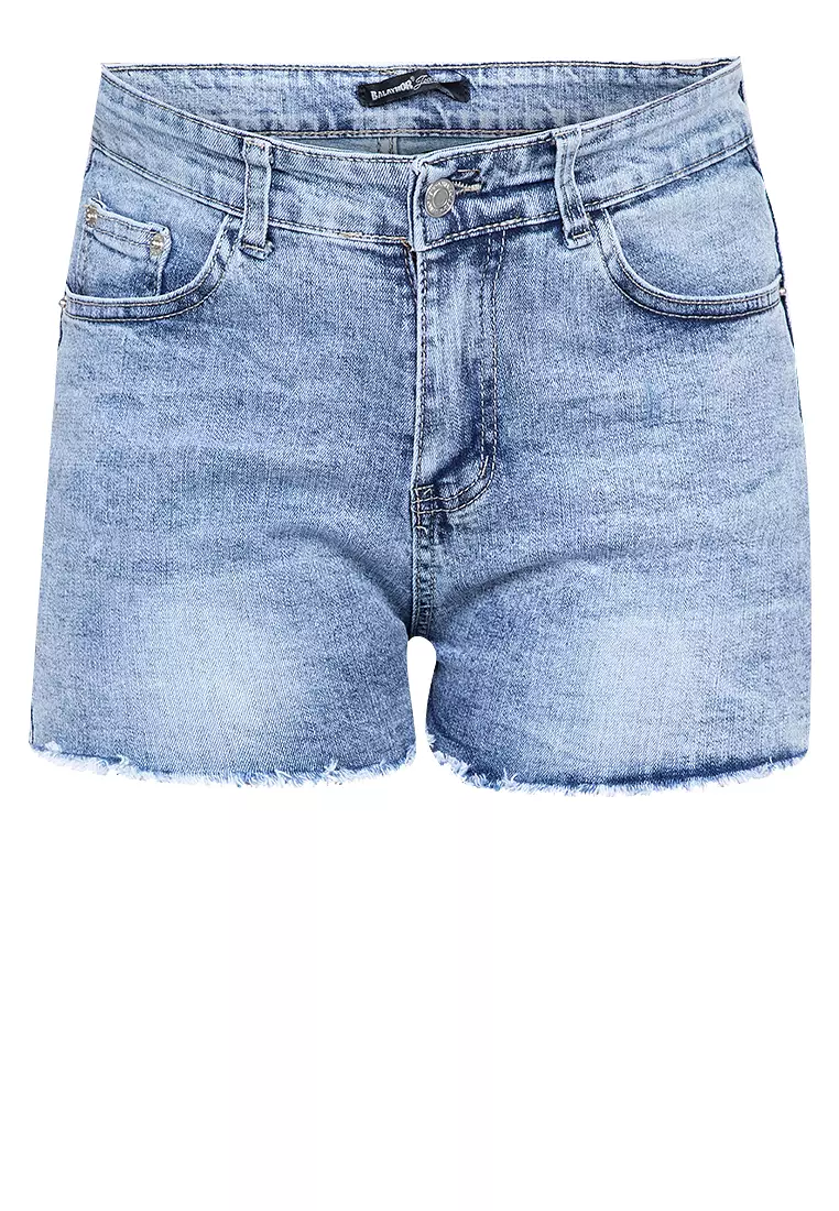Buy Balaynor Cropped Acid Washed Short 2024 Online | ZALORA Philippines