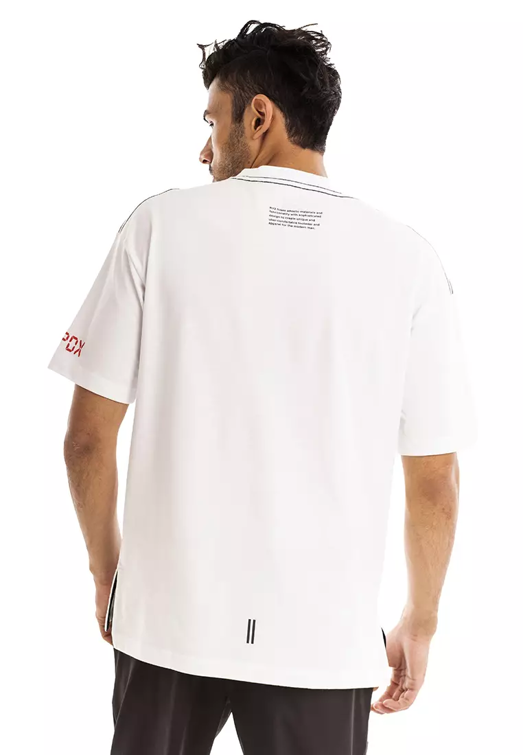 Buy RYZ RYZ Logo Patterned White Short Sleeve T-Shirt. 2024 Online | ZALORA