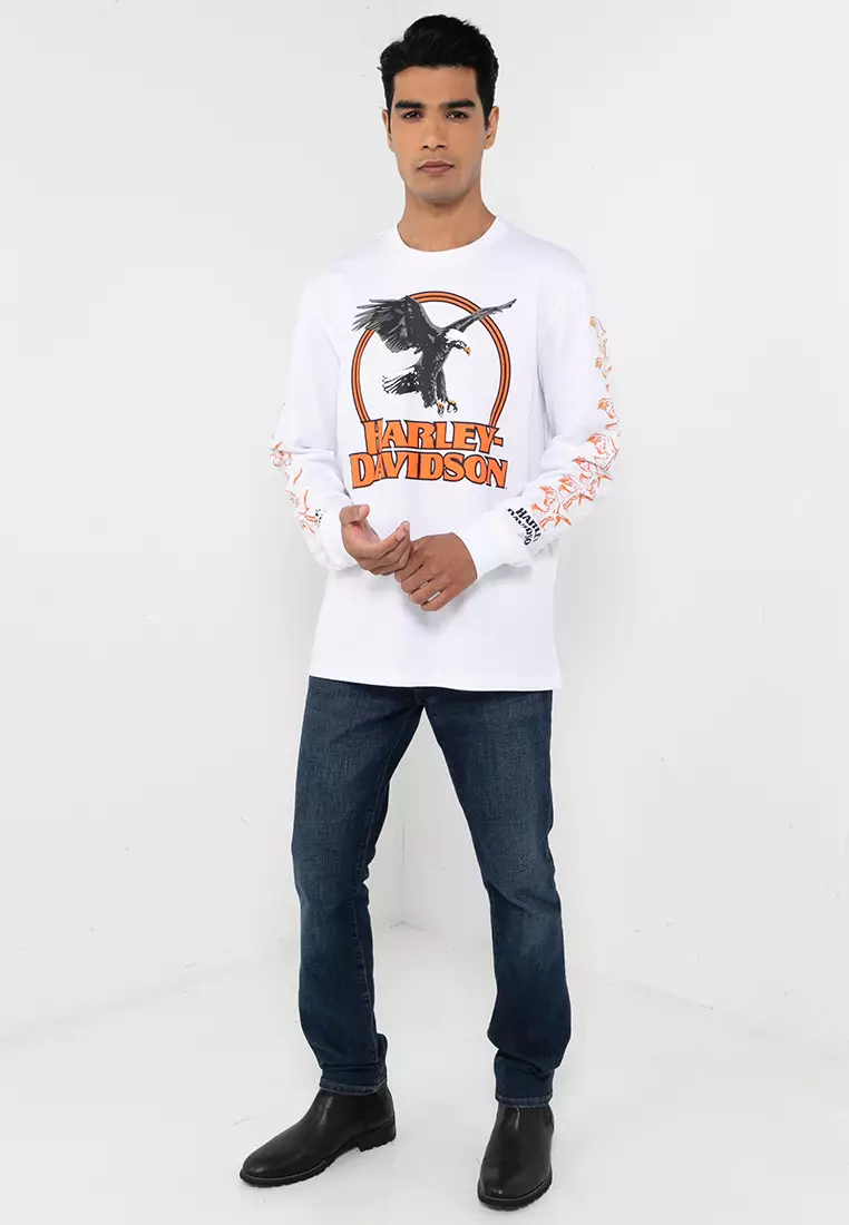 線上選購 Harley-Davidson Harley-Davidson Rising Eagle Long Sleeve Tee | ZALORA 台灣