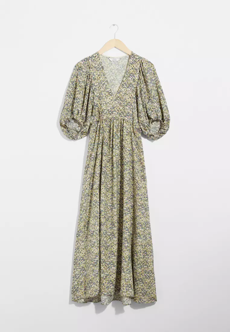 Buy & Other Stories Puff-Sleeves Maxi Dress Online | ZALORA Malaysia