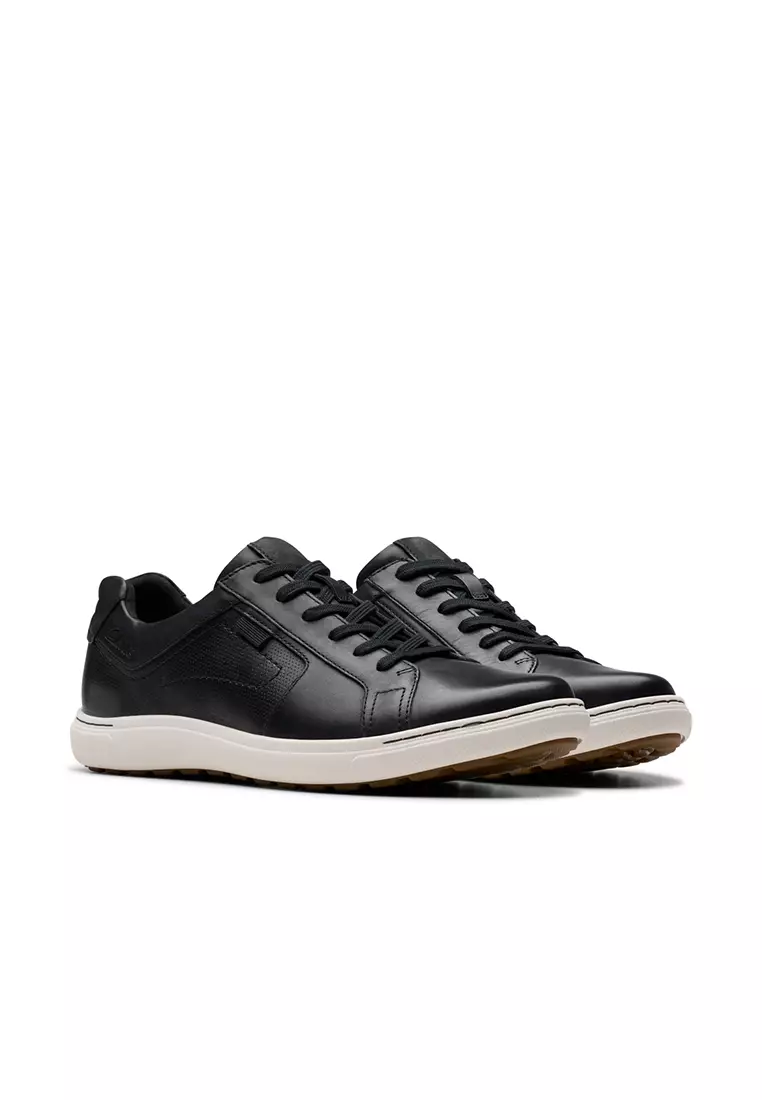 Buy CLARKS Mens Mapstone Lace Sneakers - Black Leather 2025 Online | ZALORA