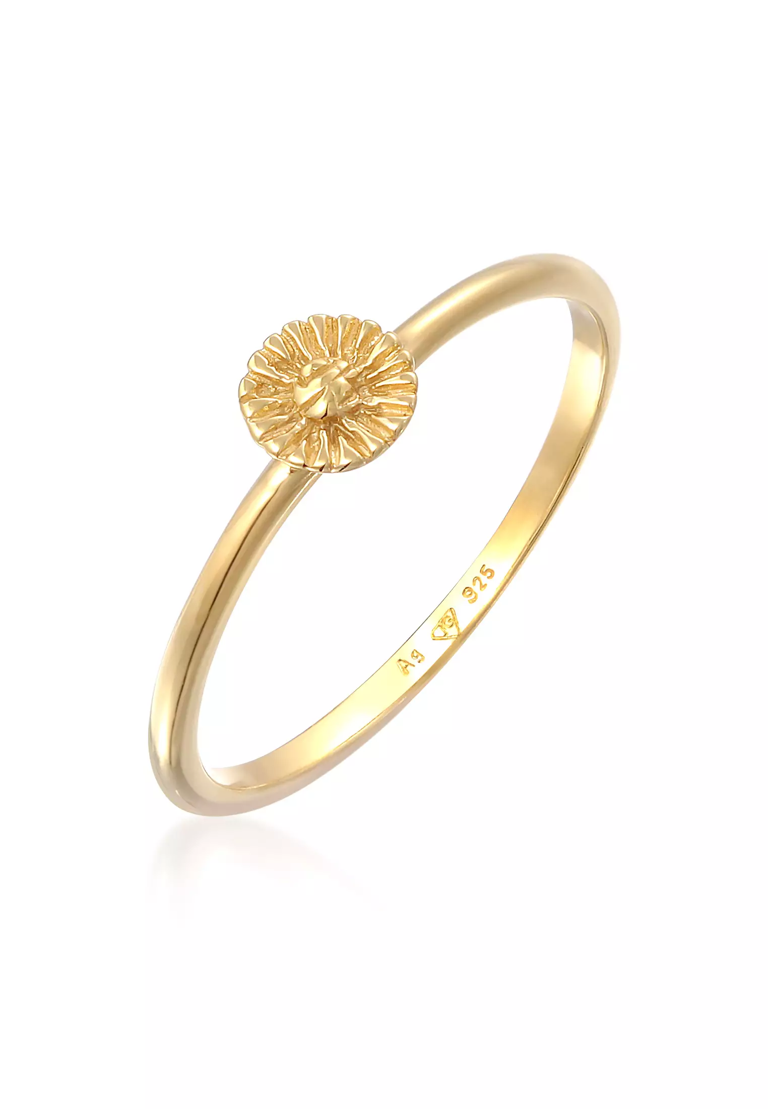 Buy ELLI GERMANY Daisy Flower Ring – Gold-Plated Silver 2026 Online ...