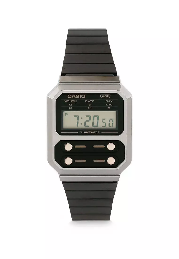 Jual CASIO Casio Jam Tangan Wanita - Black - Stainless Steel - A100WEGG ...