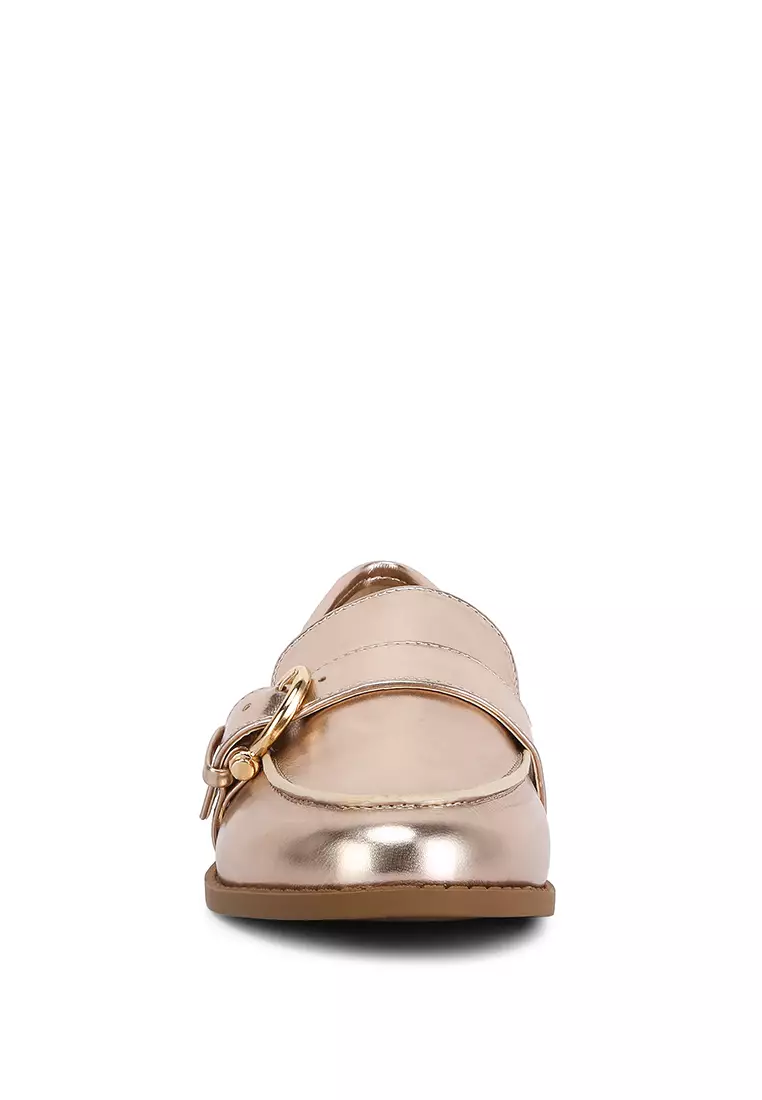 Buy London Rag Rose Gold Metallic Faux Leather Loafers 2025 Online | ZALORA
