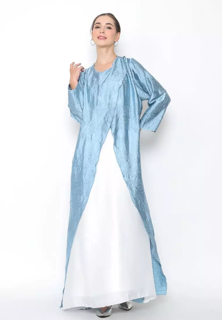 Jual RINJANIE BATIK Rinjanie Batik X Senorita - Gamis Serong - Biru ...