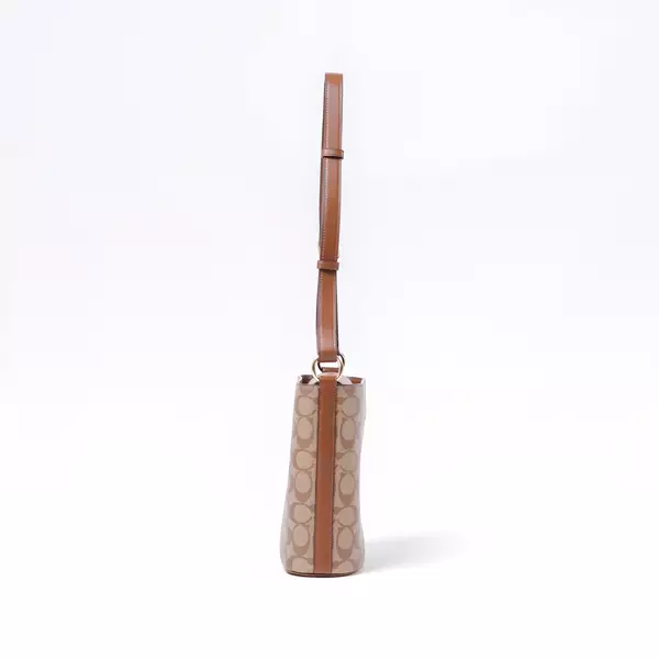 Jual Coach Tas COACH MONOGRAM BROWN CAMEL BUCKET BAG 100% ORIGINAL ...