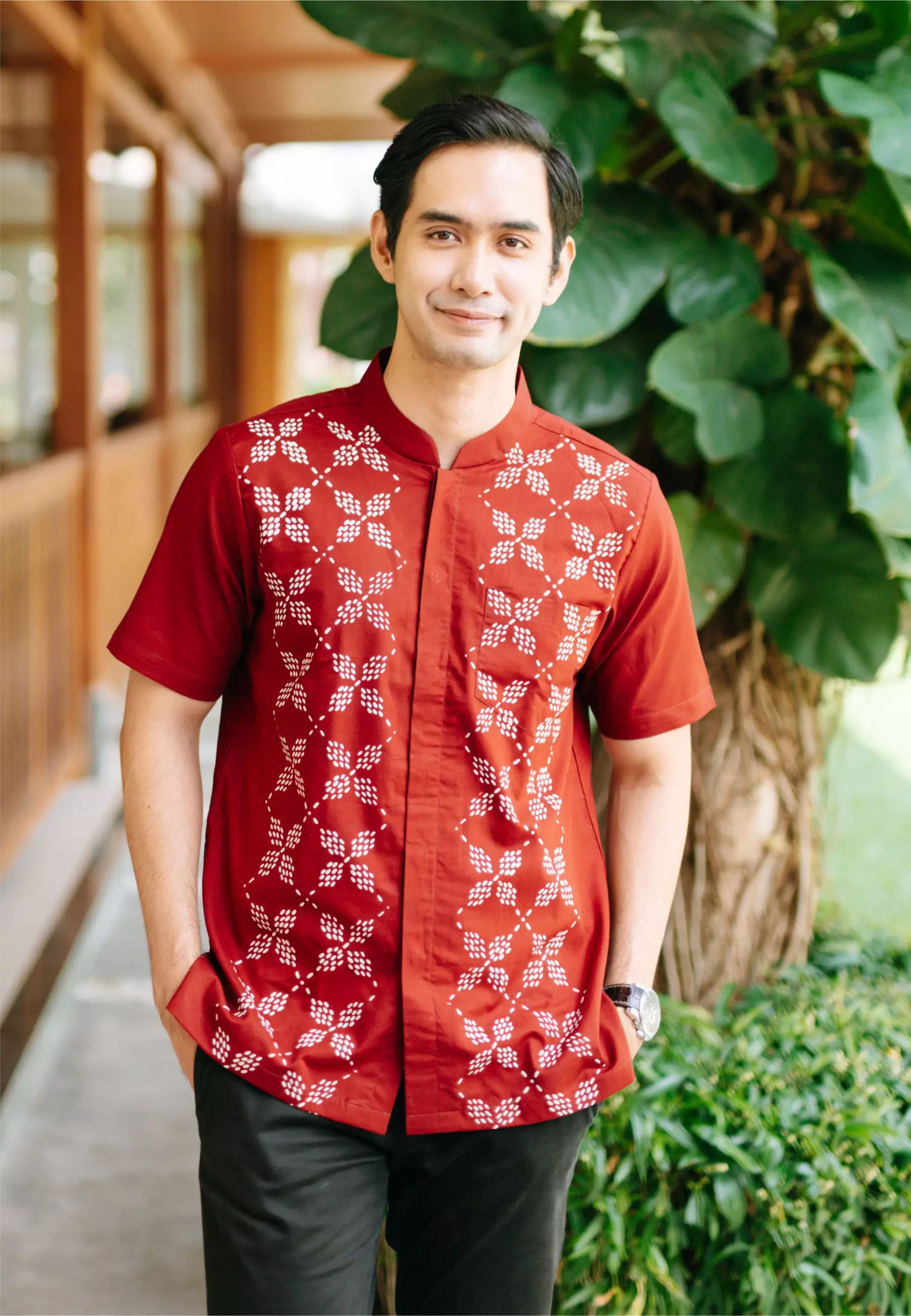 Jual Hadinata Batik Hadinata Batik Koko Cap Pendek Furing Rafie ...