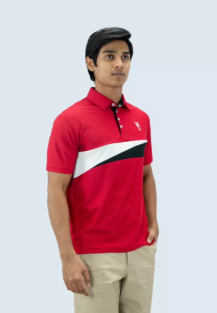 網上選購 AMNIG Amnig Men Swift Polo (Tango Red/Black) 2025 系列 | ZALORA香港