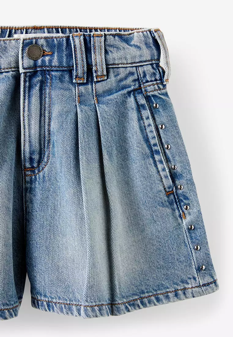 Buy Cotton On Kids Sarai Pleat Front Denim Short Online | ZALORA Malaysia