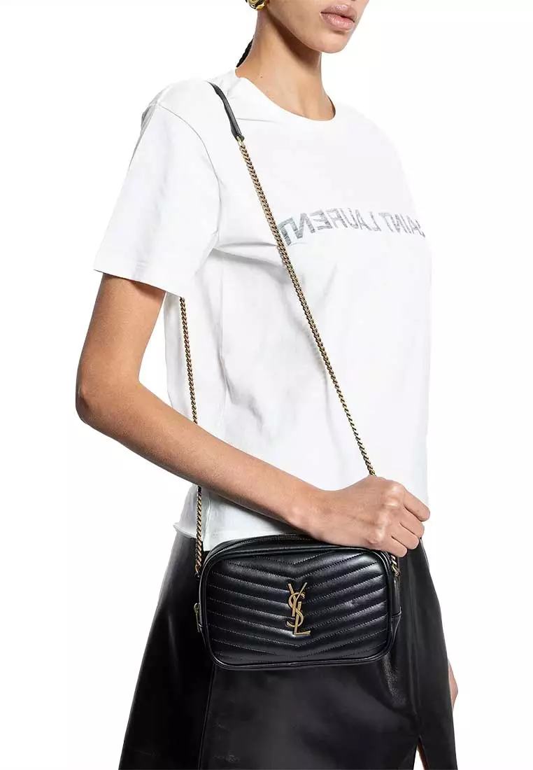 Buy SAINT LAURENT YSL Mini Lou In Quilted Leather Black 748849DV701 ...