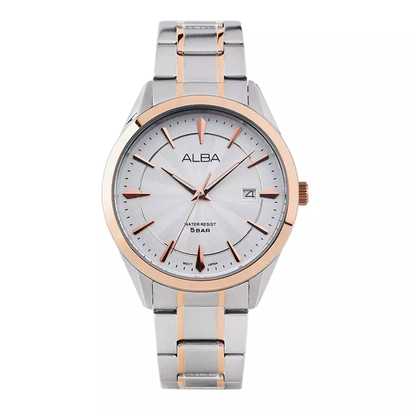 Jual Alba Jam Tangan Pria Alba AS9T50X1 Men White Silver Dial Dual Tone ...