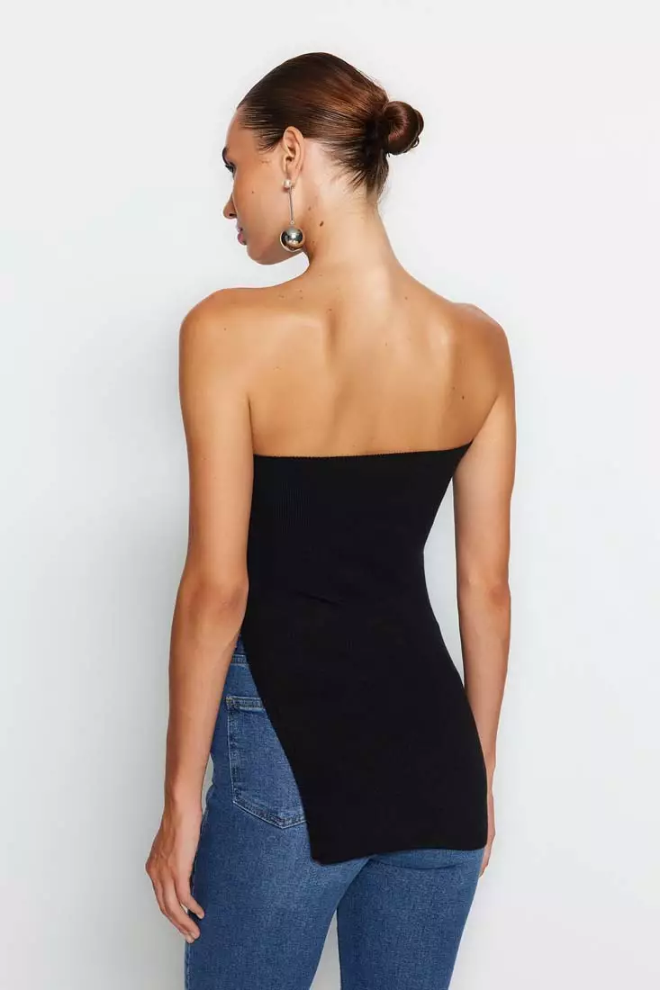 Trendyol Strapless Slit Top 2025 | Buy Trendyol Online | ZALORA Hong Kong