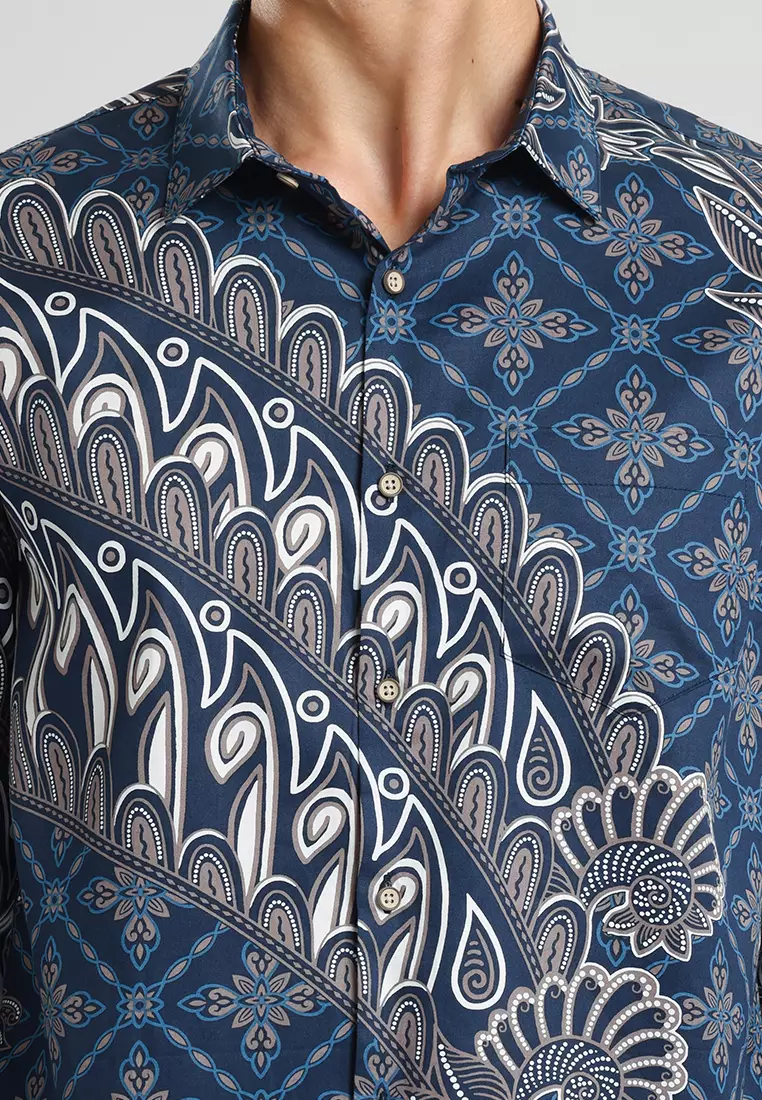 Jual Manzone MANZONE - Kemeja Batik Lengan Panjang Pria Abiyasa Modern ...