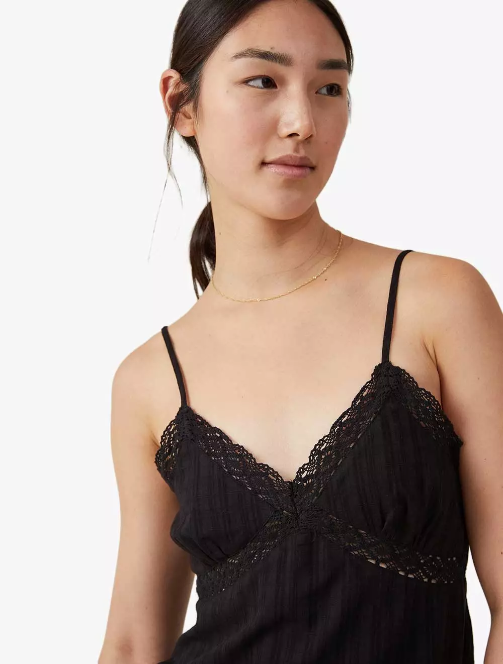 Jual Cotton On Cotton On - Pakaian Wanita - Lace Trim Slip Mini Dress - Black Original 2024 ...