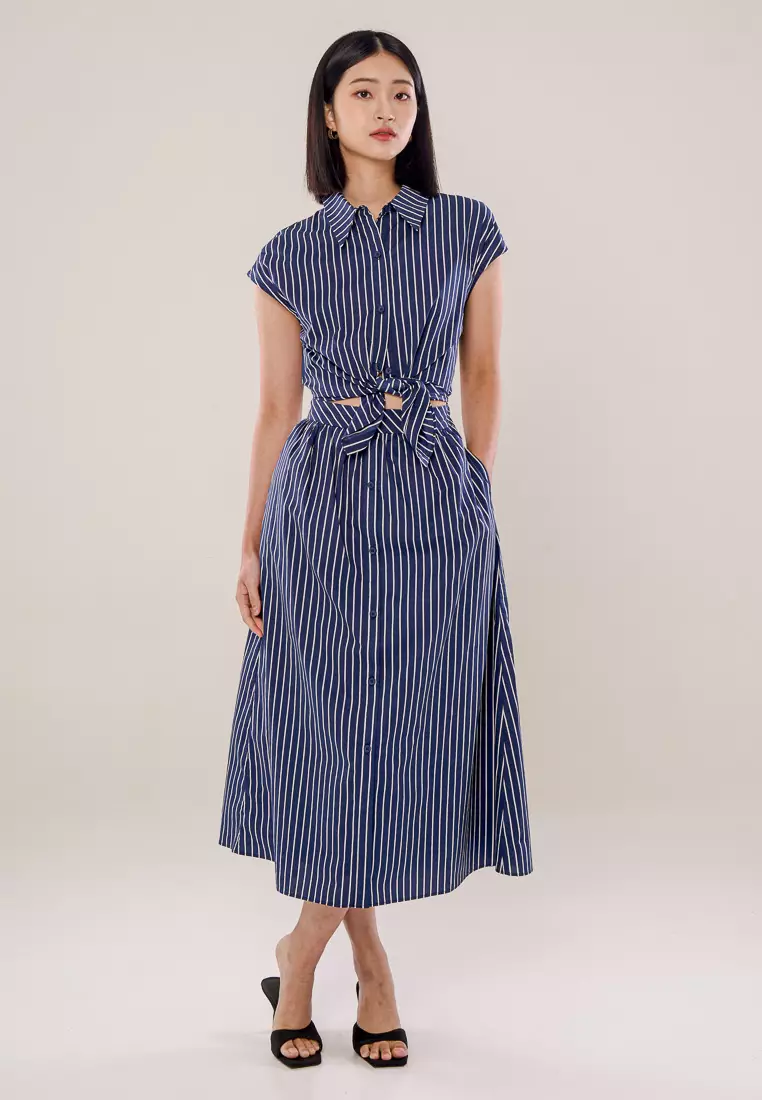 Buy Dressing Paula Stripe Cotton Shirt Dress Online | ZALORA Malaysia