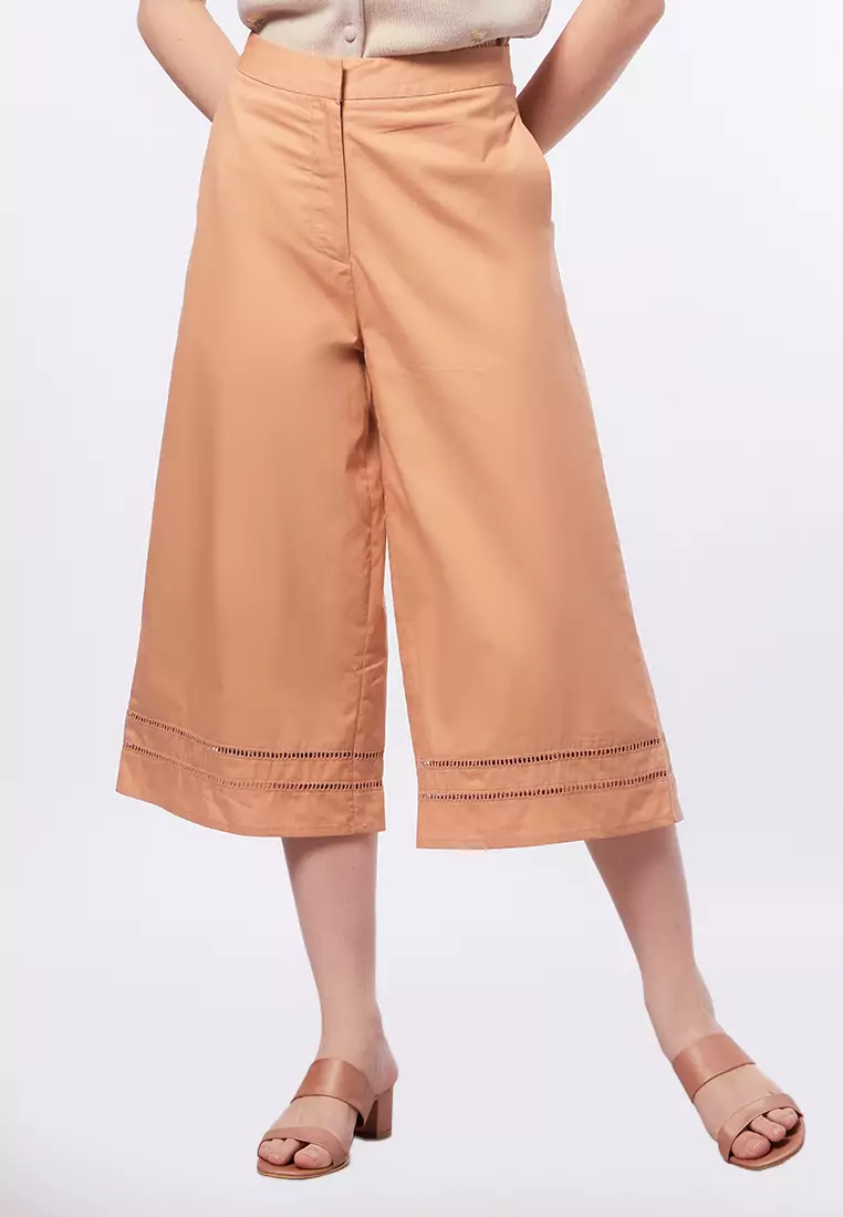 Jual et cetera High Waist Culottes with Lace Details BROWN Original ...