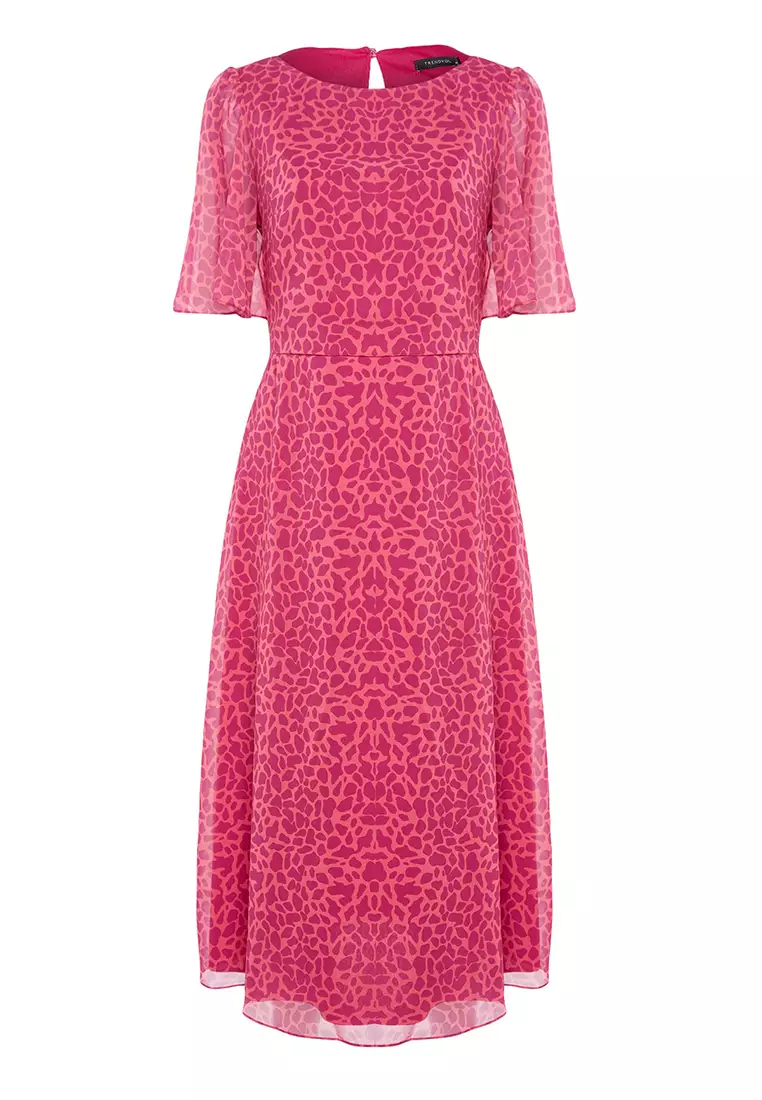Buy Trendyol Patterned Midi Dress 2025 Online | ZALORA Philippines