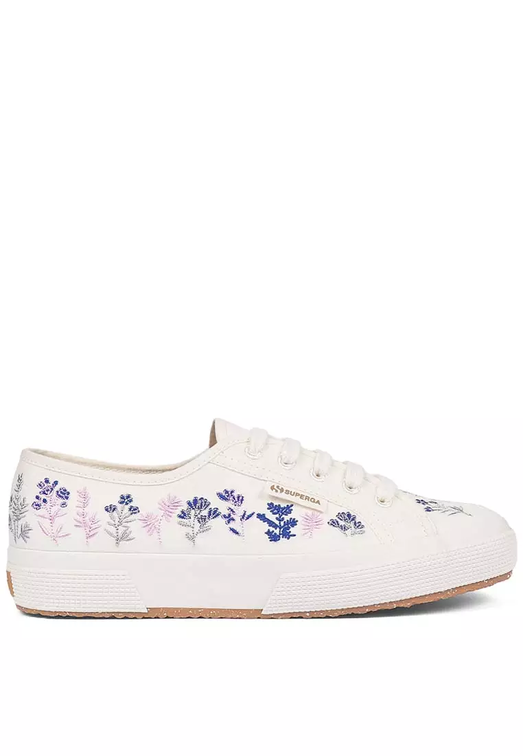 Buy Superga Superga 2750 Organic Flowers Embroidery Blue Pink Online ...