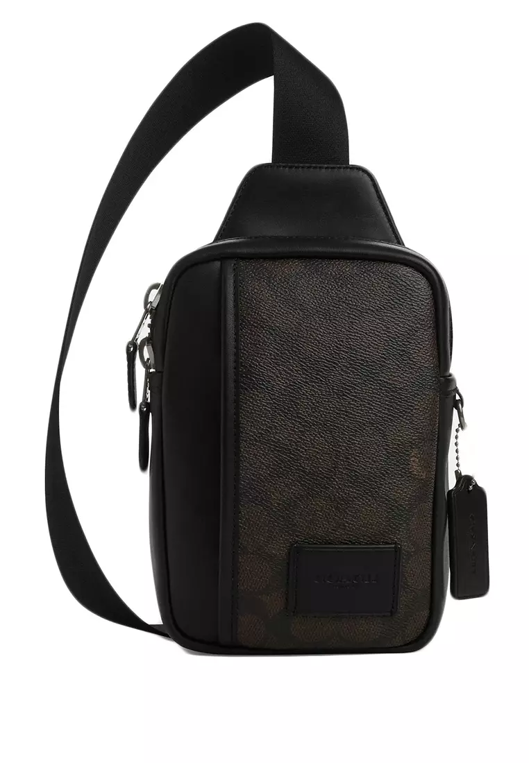 Coach Coach Mens Edge L Pack In Signature Canvas - Walnut Black 2025 ...