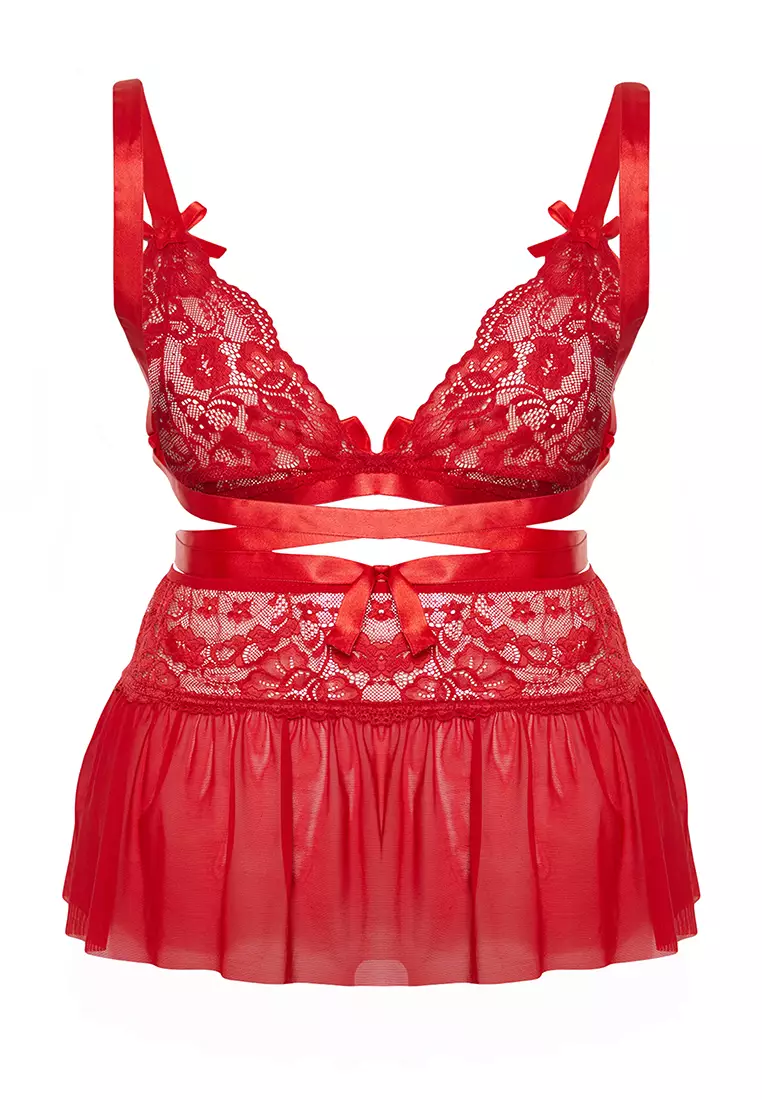Buy Trendyol Plus Size Lace Lingerie Set Online Zalora Malaysia