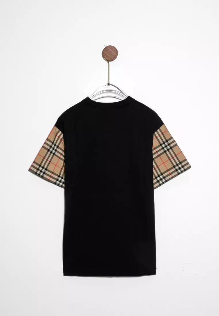 Buy Burberry Vintage Check Sleeve Cotton Oversized T Shirt T Shirt 2024